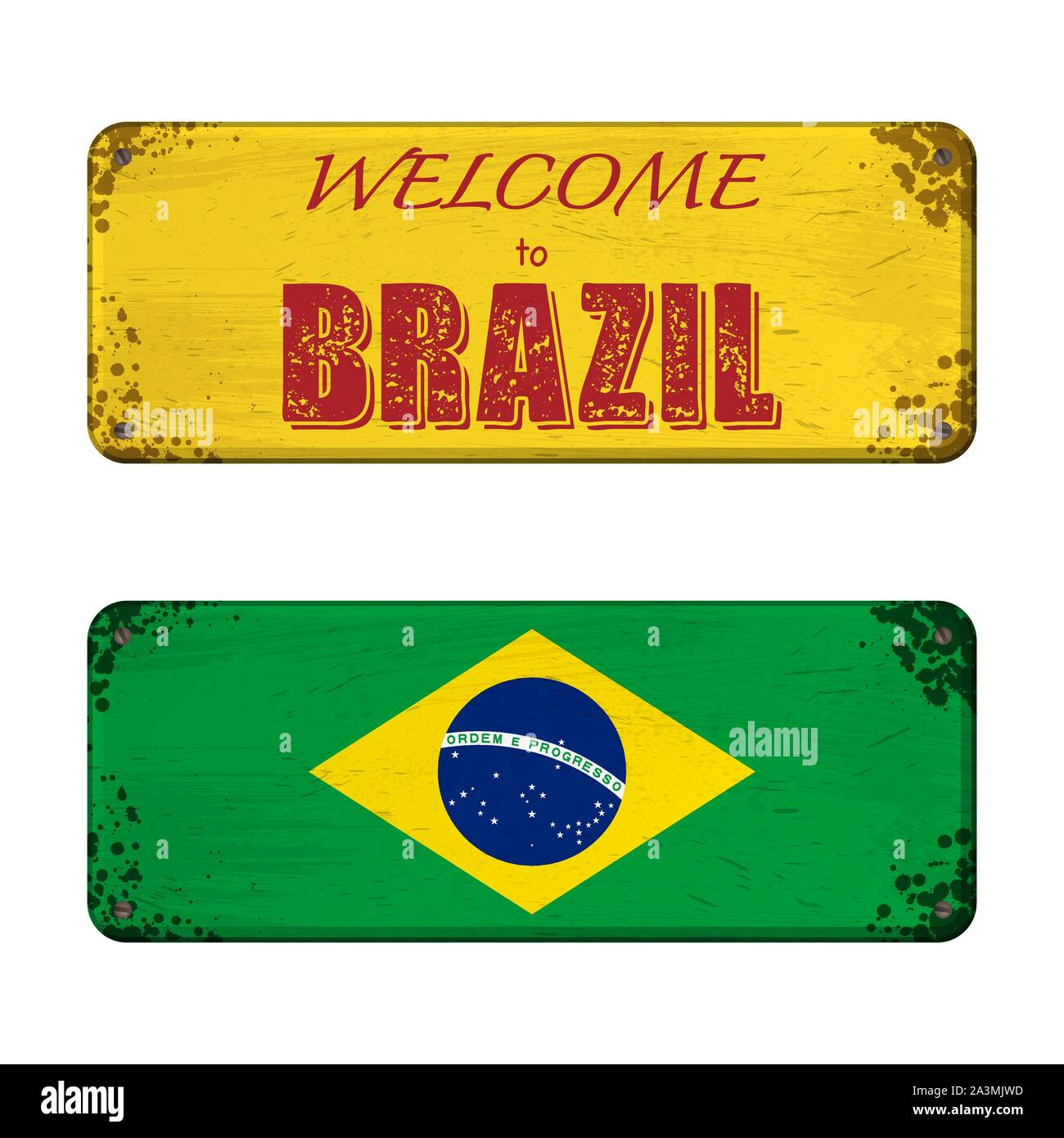 Vintage signage boards Stock Vector Images - Alamy