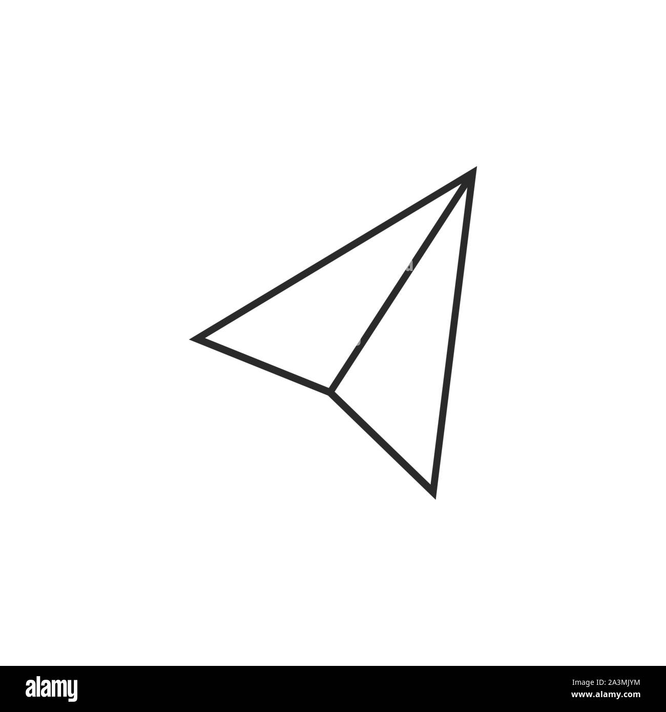 Paper airplane icon. Vector illustration, flat design Stock Vector ...