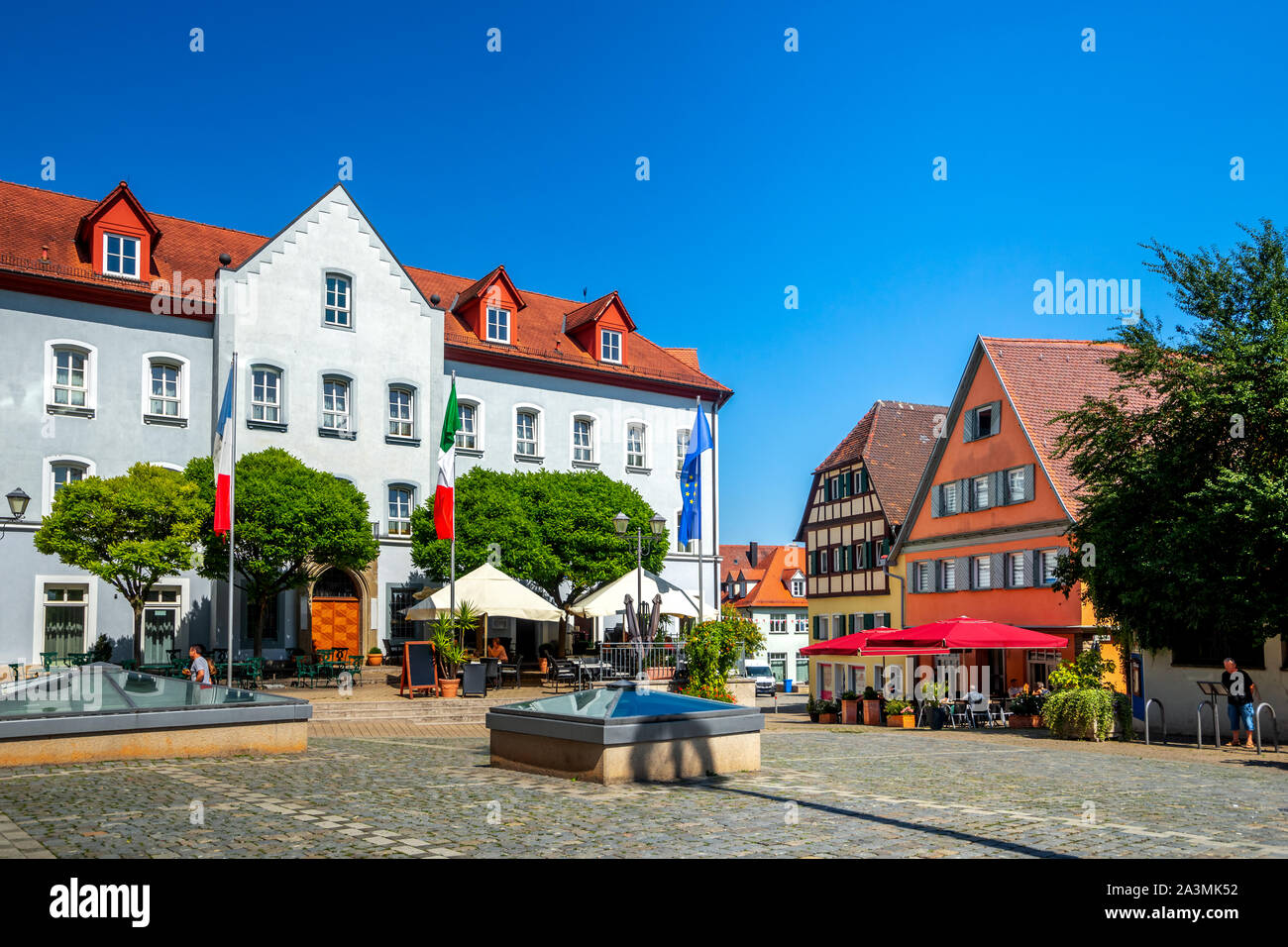 Market in Bad Windsheim, Bavaria, Germany Stock Photo - Alamy