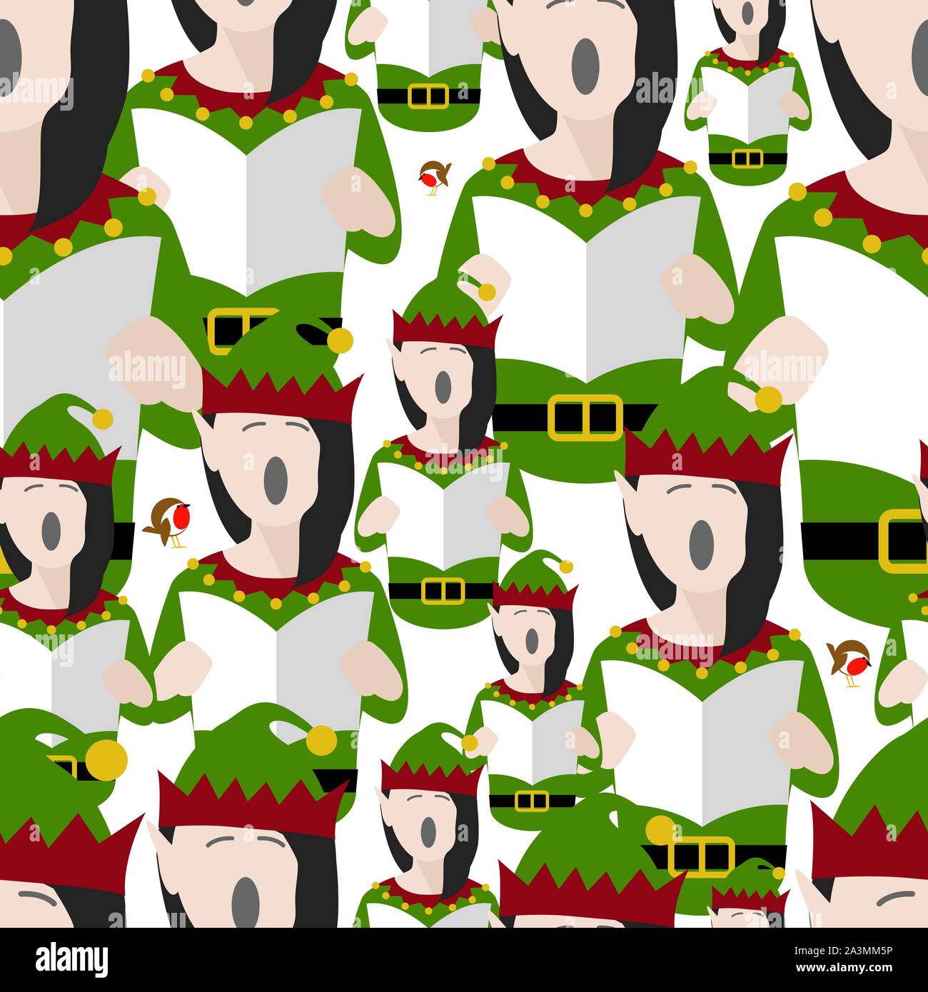 Singing elves Stock Vector Images - Alamy