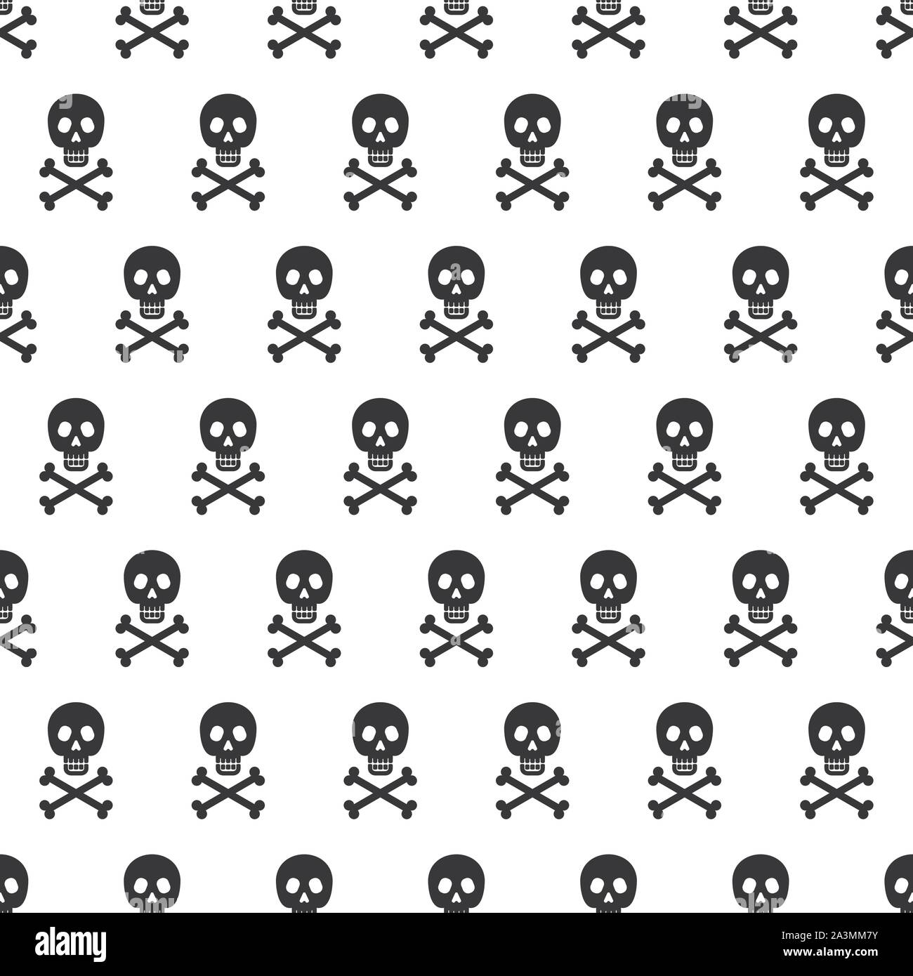 Seamless pattern with skull and crossbones Stock Vector Image & Art - Alamy
