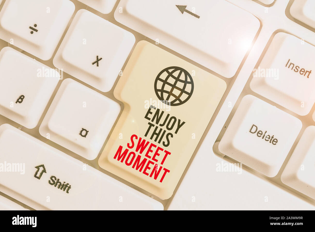 Writing note showing Enjoy This Sweet Moment. Business concept for ...