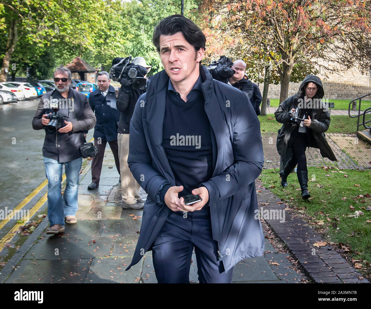 Joey Barton leaves Barnsley Magistrates Court, where he faced charges ...