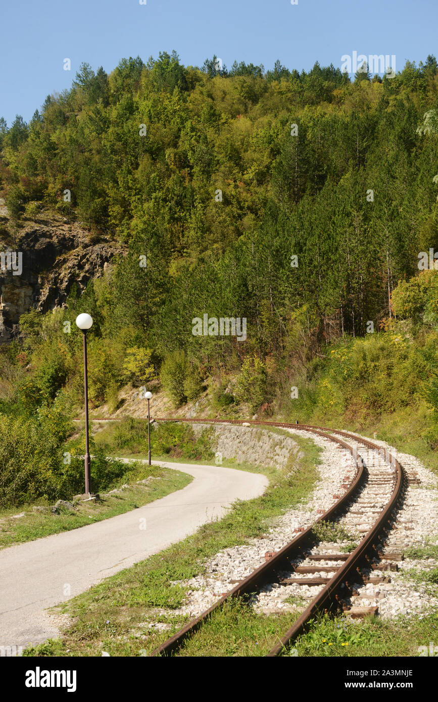 train tracks in Bosnia-Herzegovina Stock Photo - Alamy