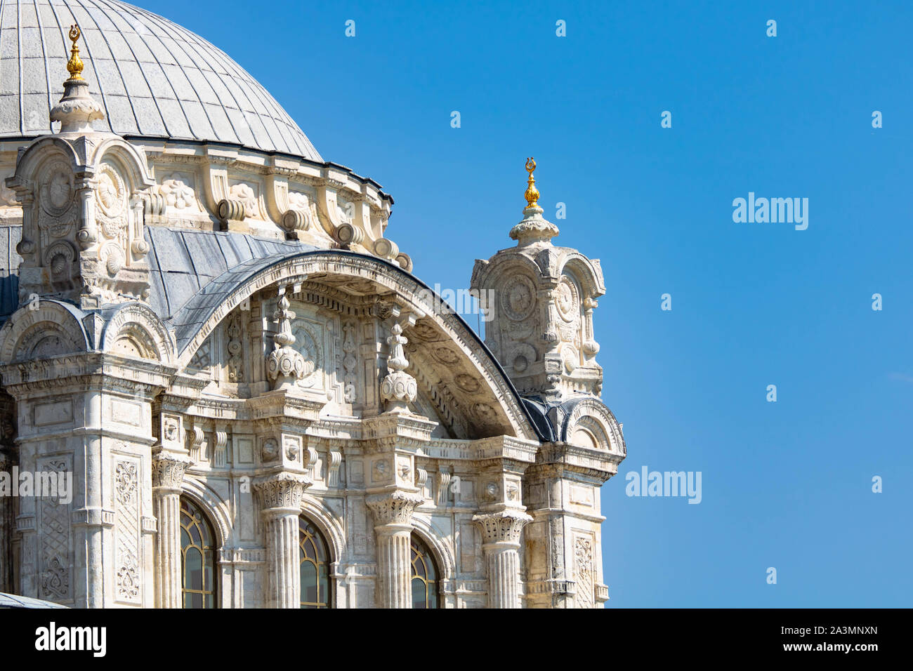 Architectural Details of Ortakoy Mosque in Istanbul. Baroque style ...