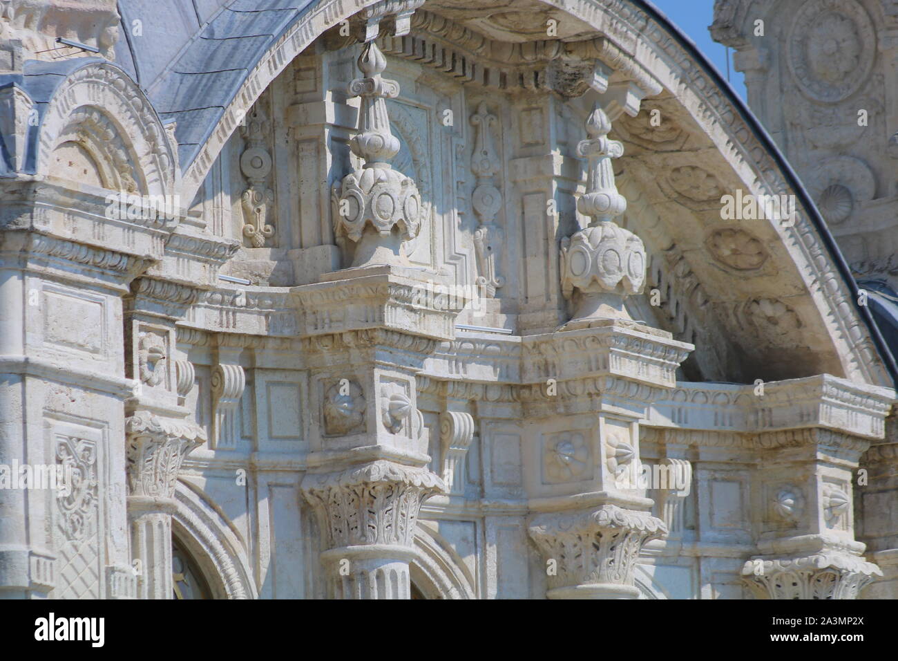 Architectural Details of Ortakoy Mosque in Istanbul. Baroque style ...