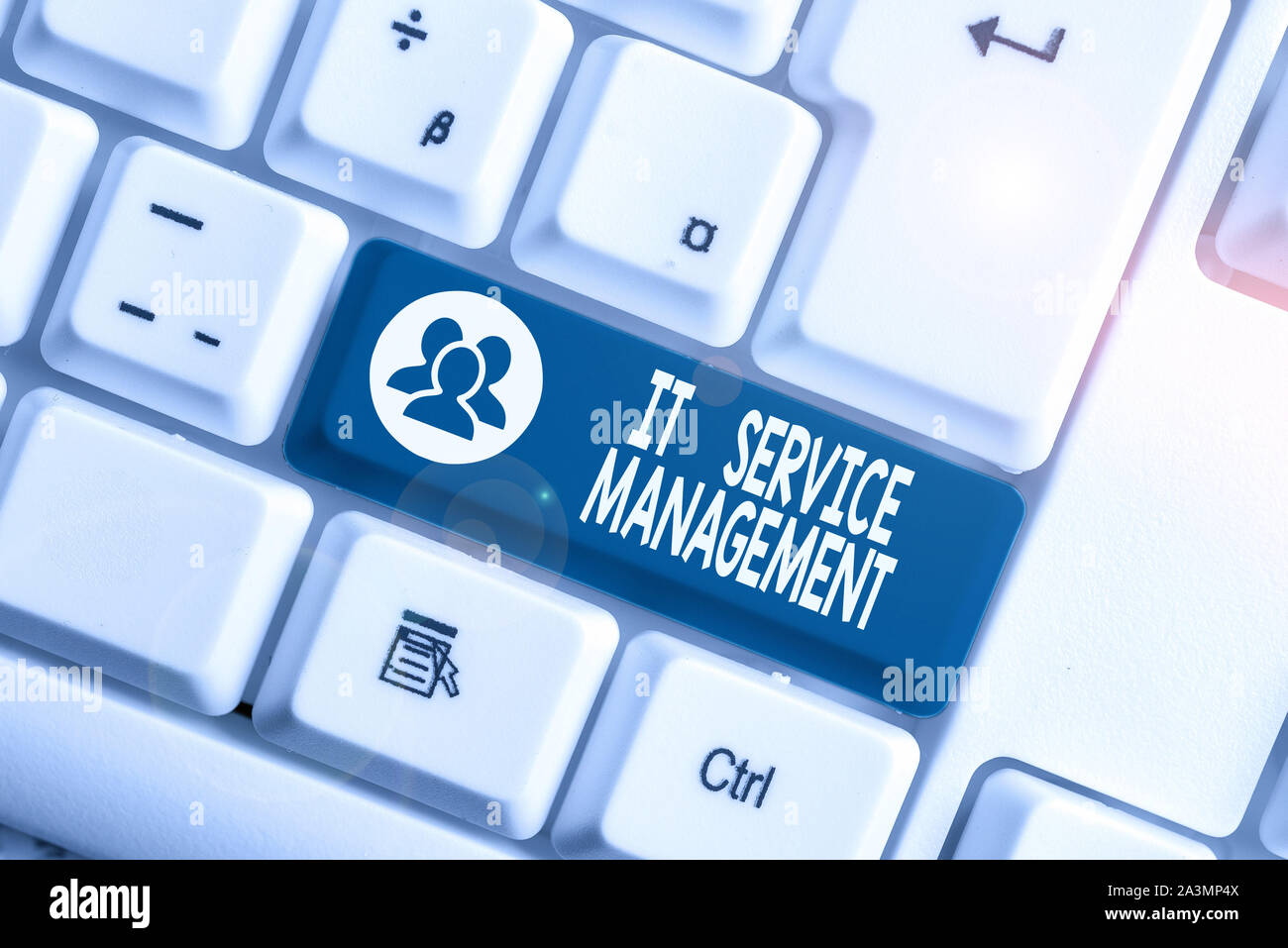 Writing note showing It Service Management. Business concept for ...