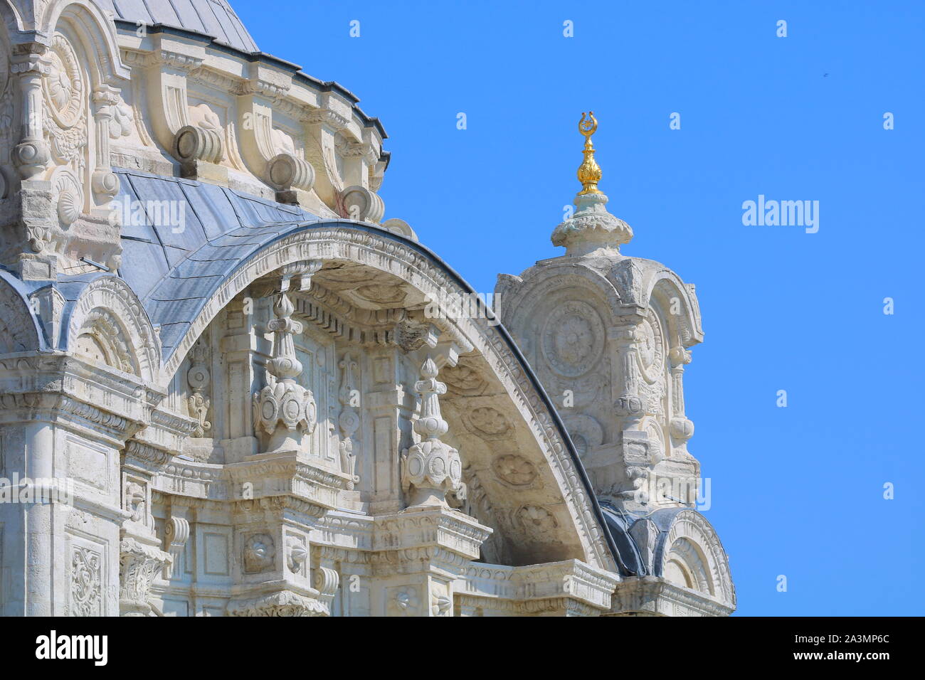 Architectural Details of Ortakoy Mosque in Istanbul. Baroque style ...