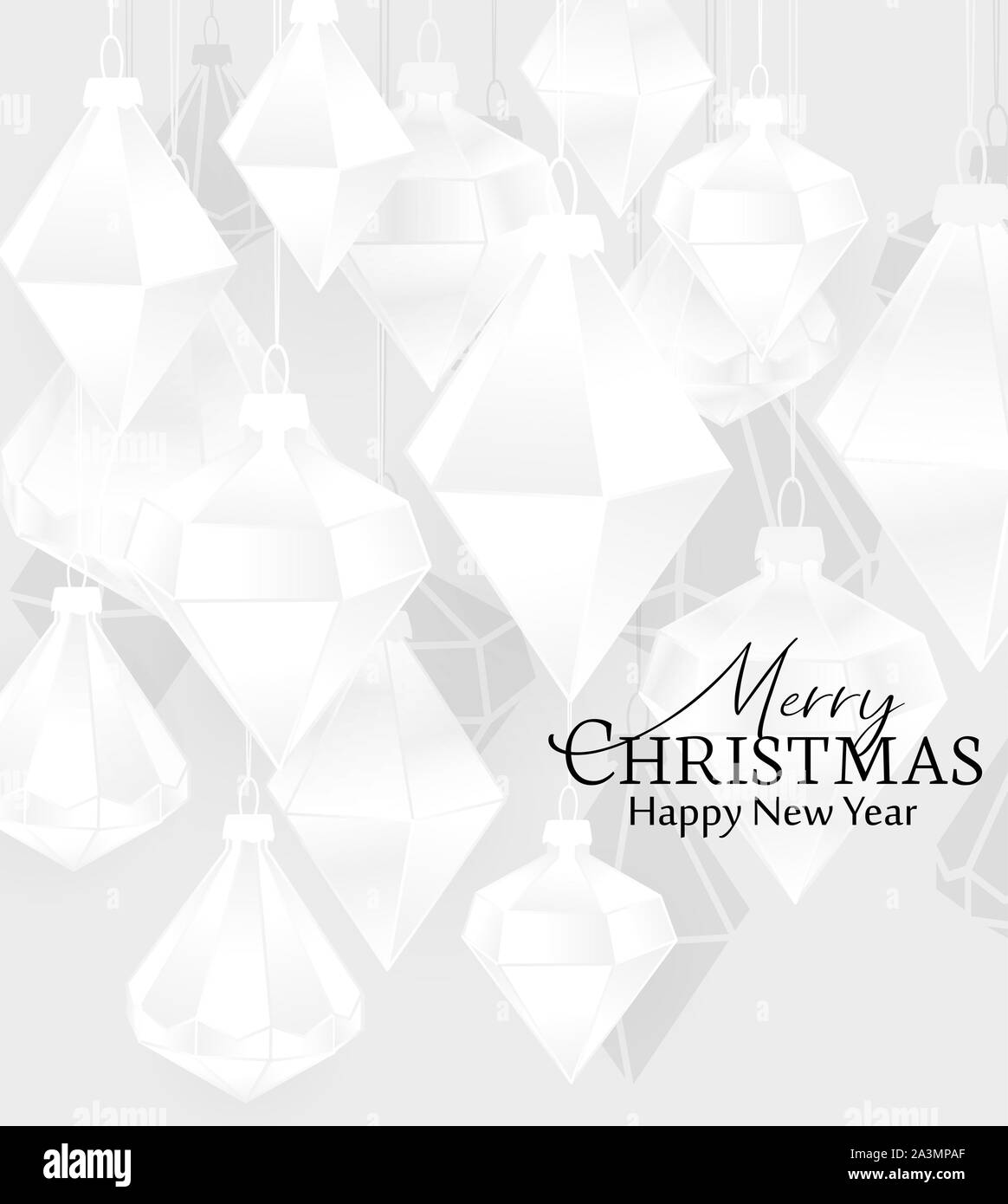 Christmas card balls modern Black and White Stock Photos & Images - Alamy