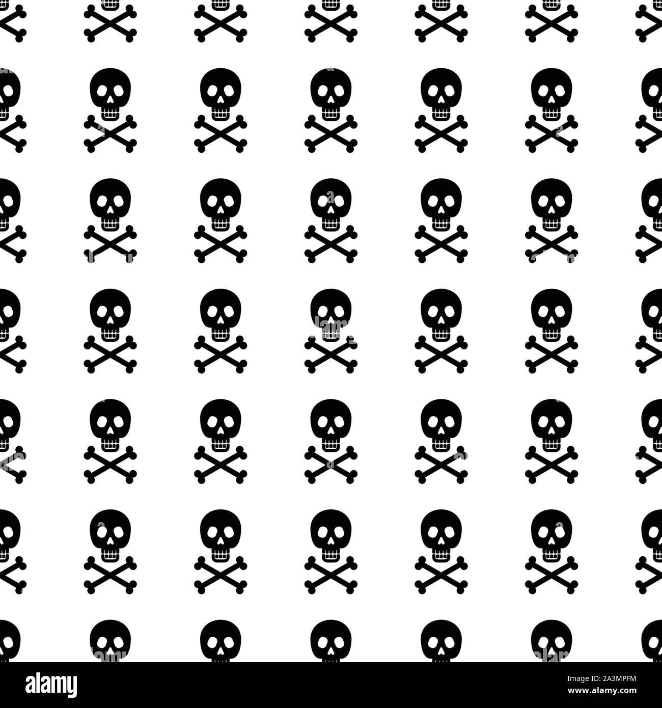 Seamless pattern with skull and crossbones Stock Vector Image & Art - Alamy