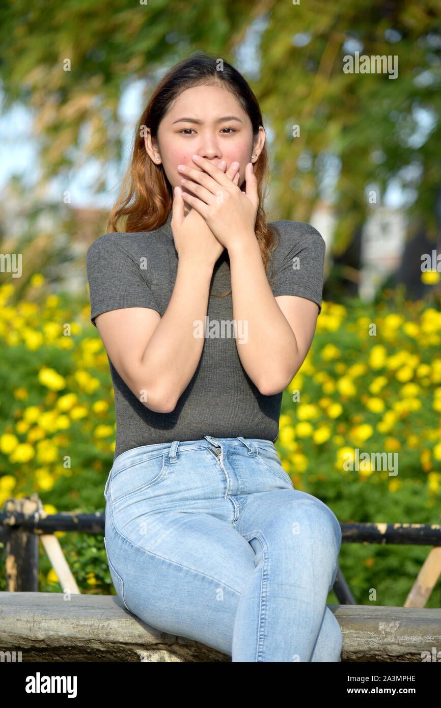 Quiet Beautiful Diverse Female Stock Photo - Alamy