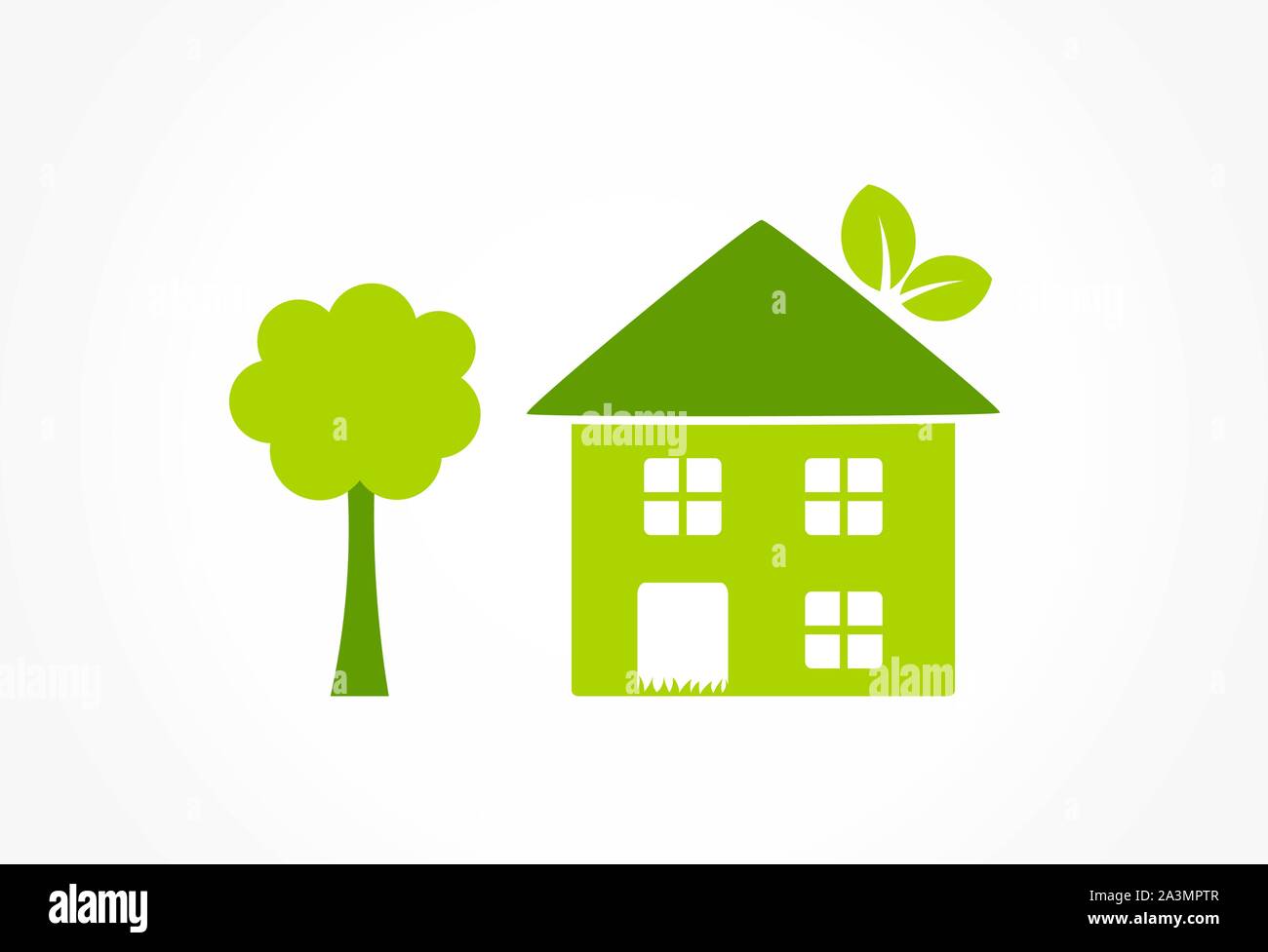 Eco friendly green house icon. Vector illustration Stock Vector Image ...