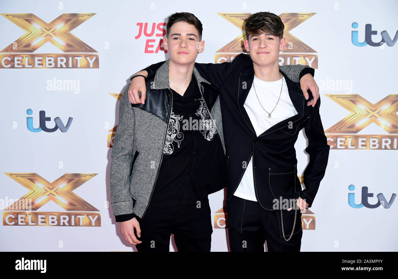 Max and Harvey attending the launch of The Factor: Celebrity, held at ...