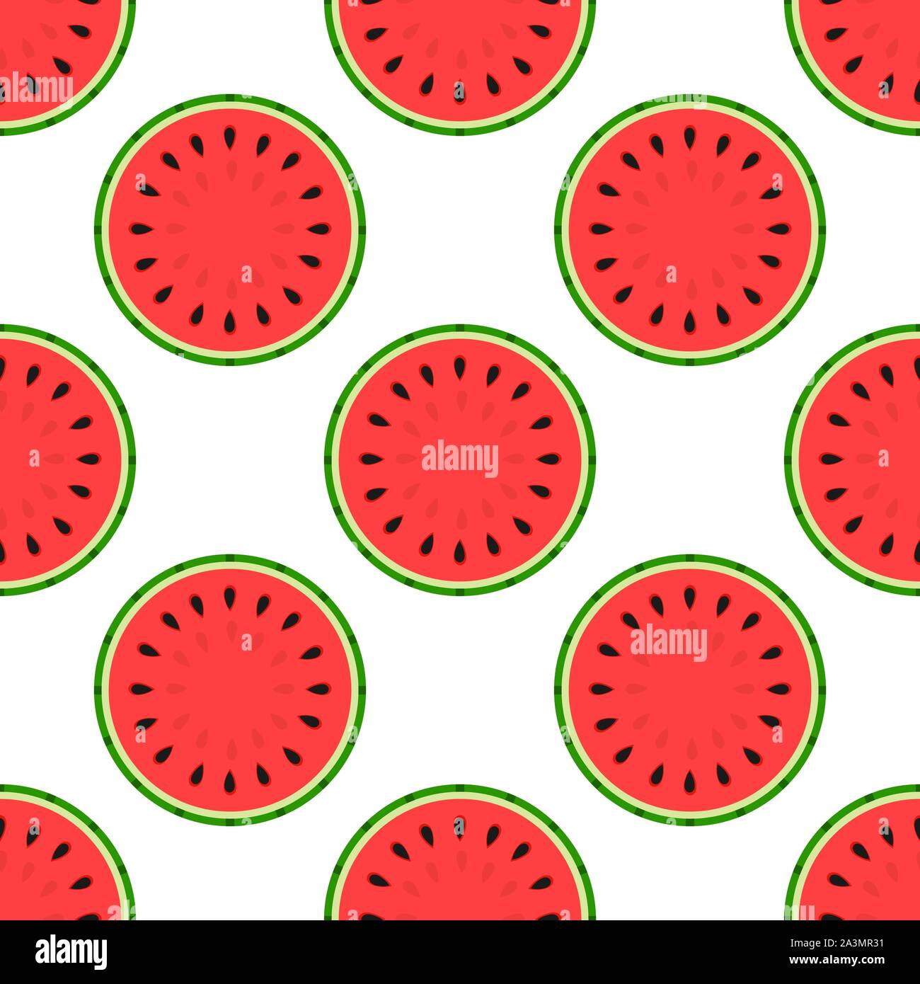 Watermelon slices seamless pattern. Vector illustration Stock Vector ...