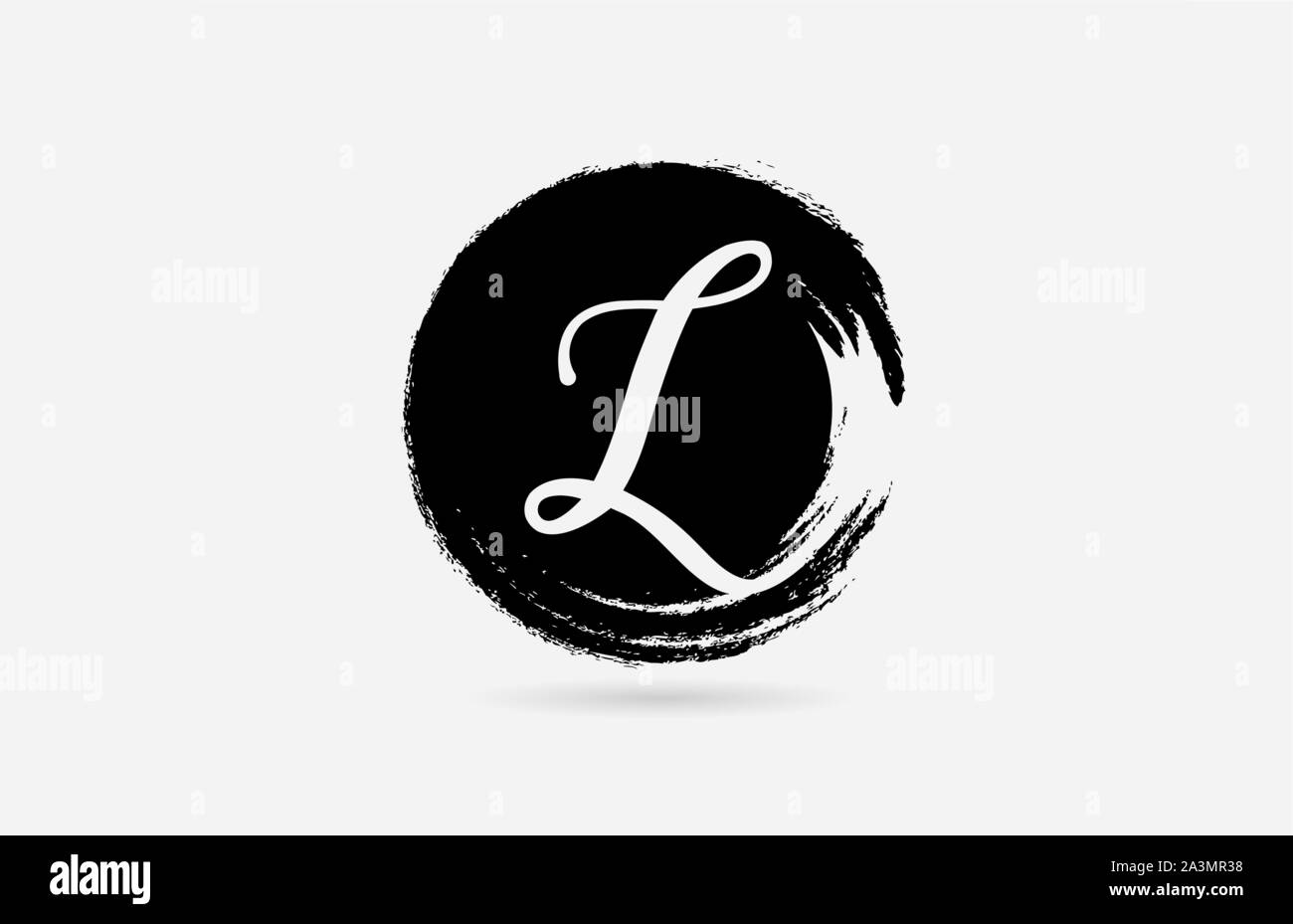 L hand written logo Black and White Stock Photos & Images - Alamy