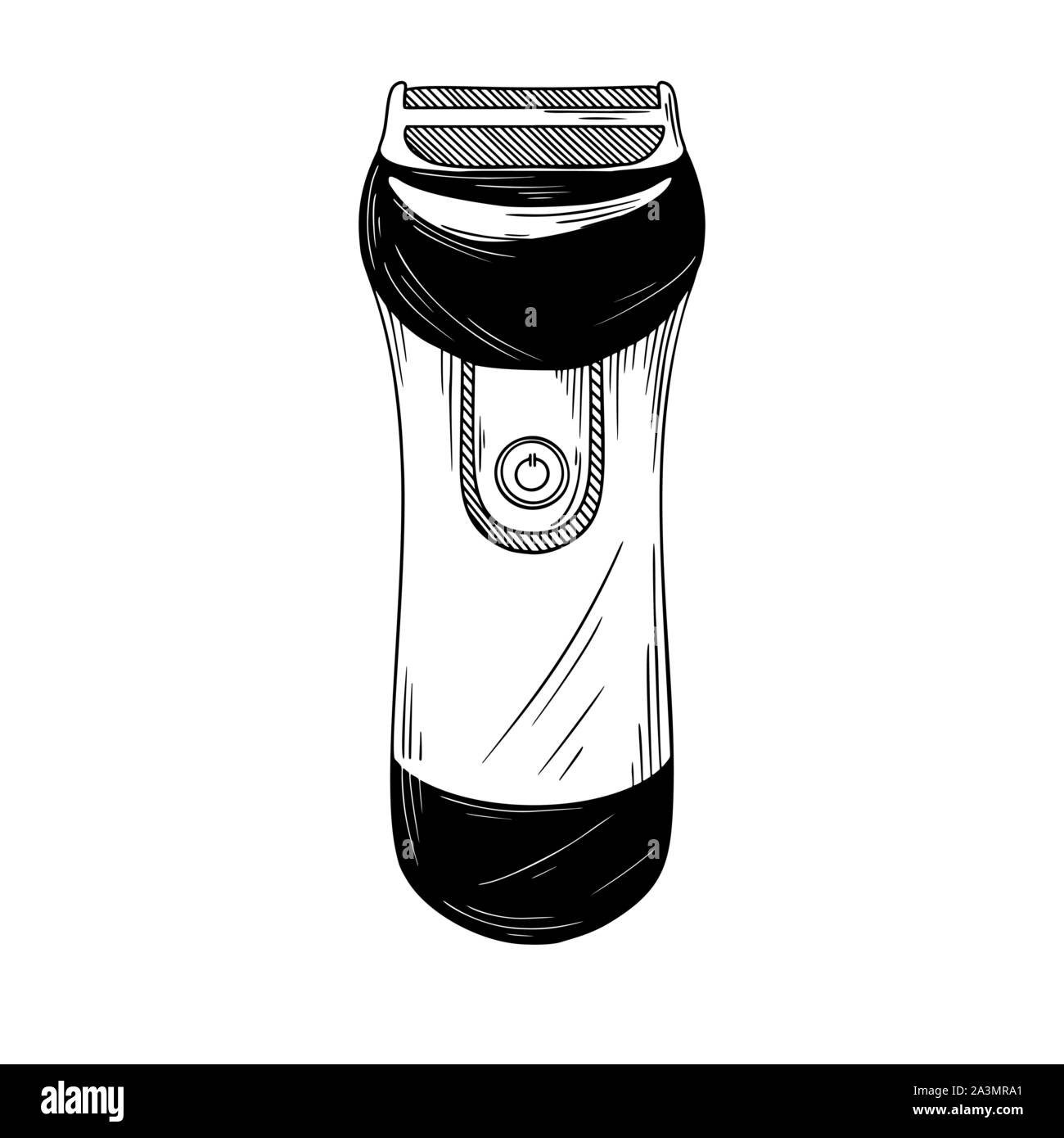 Realistic shaving machine isolated on white background. Vector ...