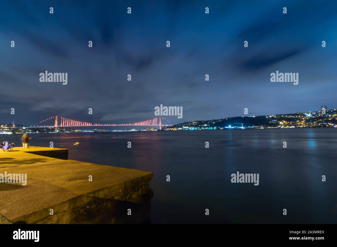 Istanbul Bosphorus Bridge at Night Stock Photo - Alamy