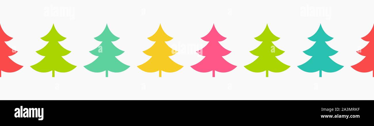 Christmas trees colorful pattern. Vector illustration Stock Vector ...