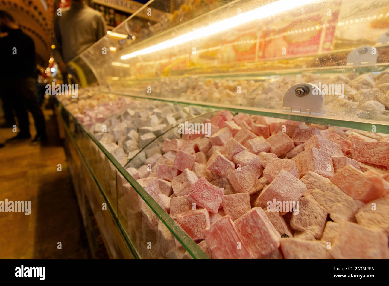 Turkish Delight on the stand Stock Photo - Alamy