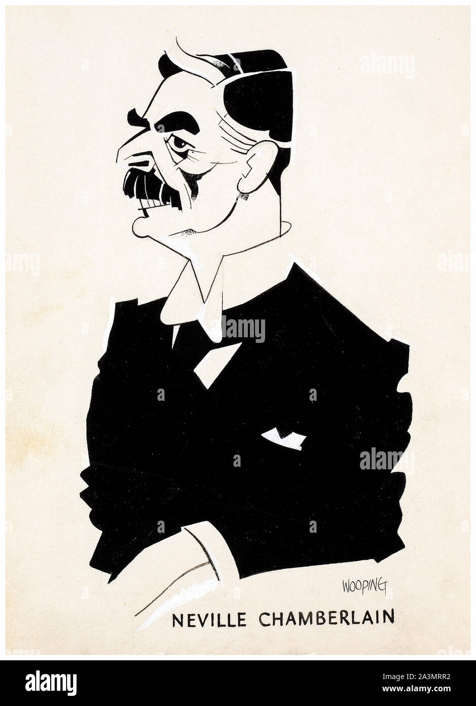 Neville chamberlain caricature hi-res stock photography and images - Alamy