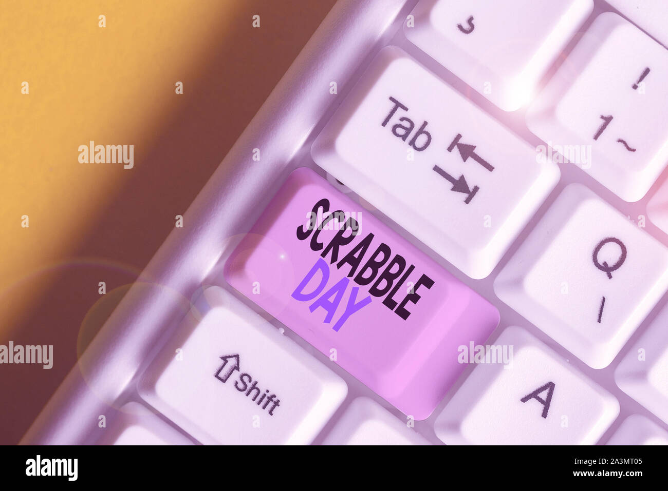 Handwriting text writing Scrabble Day. Conceptual photo a day to ...