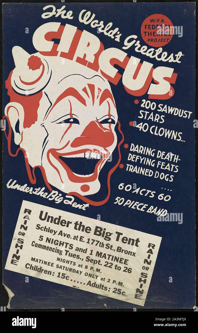 Vintage Circus Clown Poster