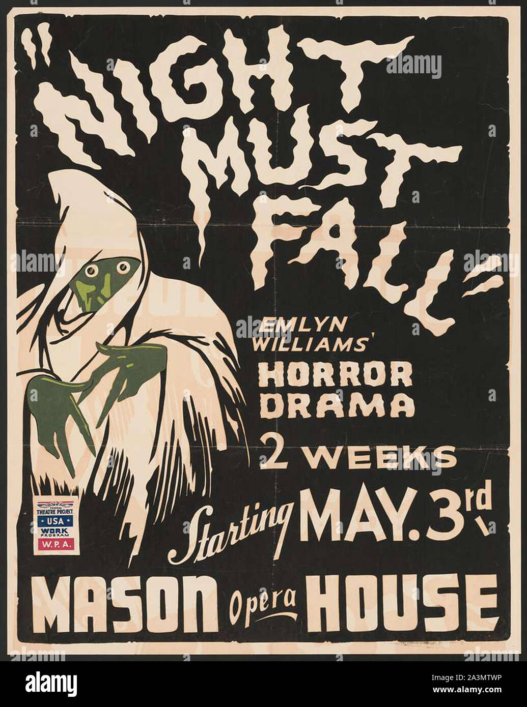 night must fall vintage poster Stock Photo - Alamy
