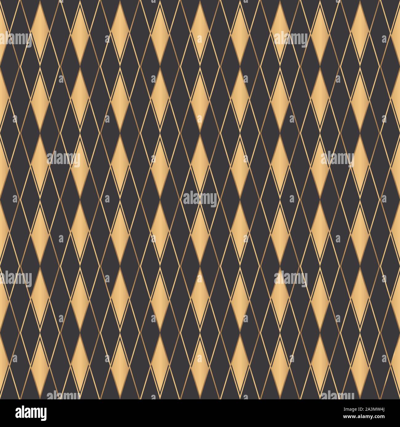 Diamond pattern motif. Seamless gold and black background Stock Vector ...