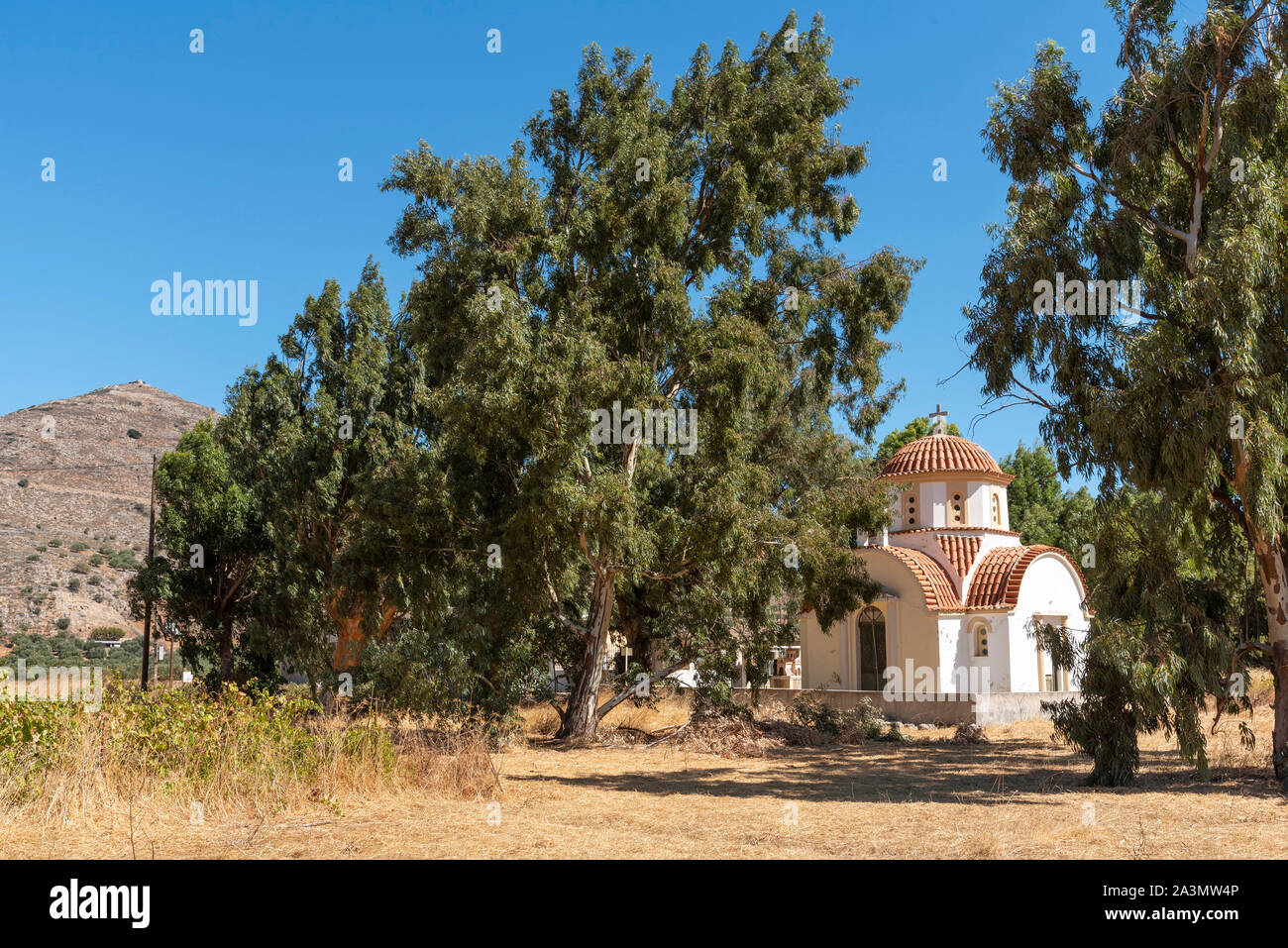 Kastelli, Crete, Greece. October 2019. The church of Agios Nektarios ...