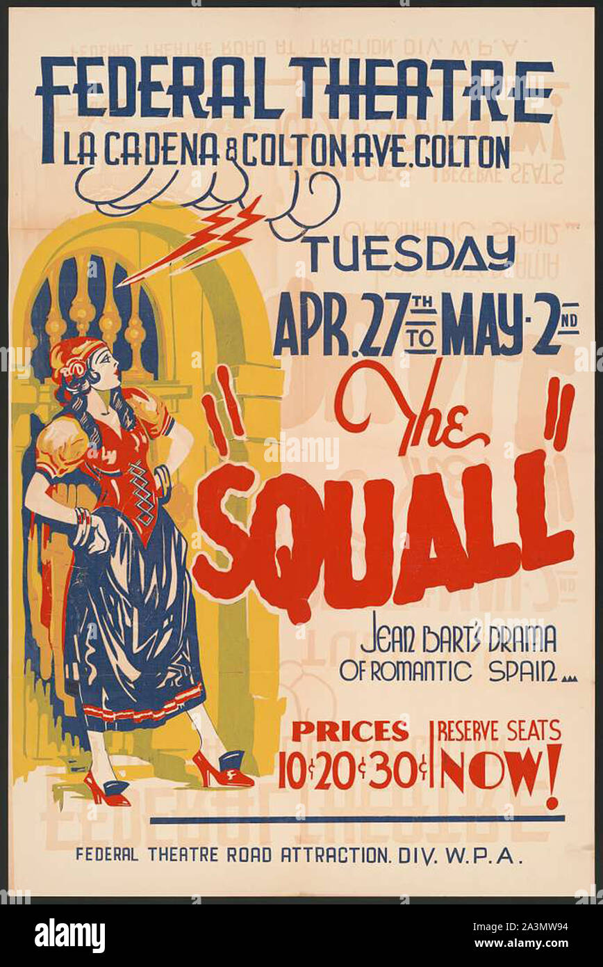 the Squall vintage theatre poster Stock Photo - Alamy