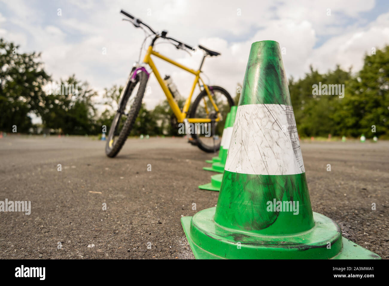 bicycle training area Stock Photo - Alamy