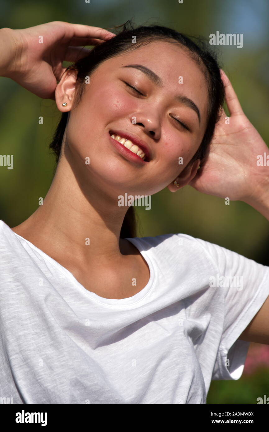 An Adult Female Relaxing Stock Photo - Alamy