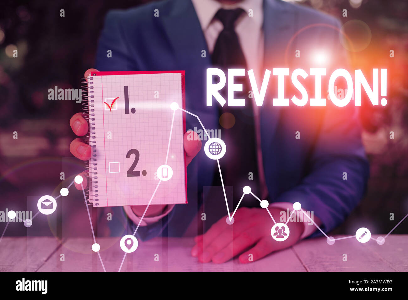 Word writing text Revision. Business photo showcasing action of ...