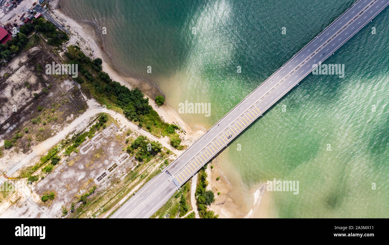 Sungai Johor Bridge at south Malaysia Stock Photo - Alamy