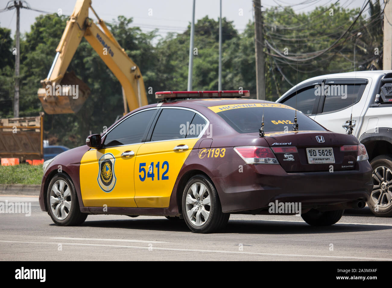 Chiangmai, Thailand - October 1 2019: Highway Police Car. Honda Accord ...