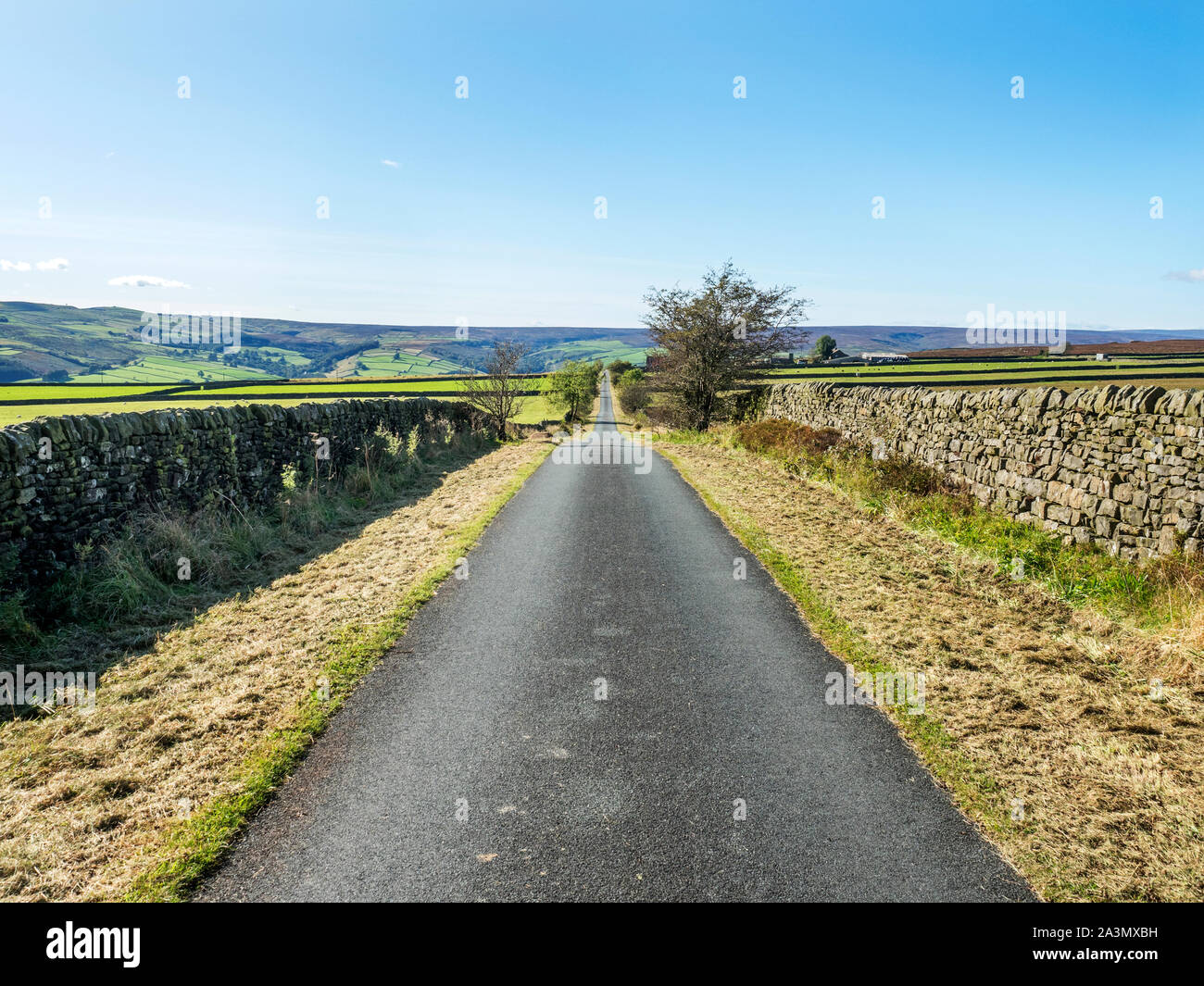 Wath Lane in Nidderdale near Pateley Bridge North Yorkshire England ...