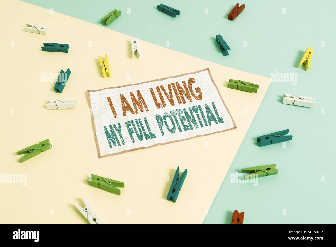 Conceptual hand writing showing I Am Living My Full Potential. Concept ...
