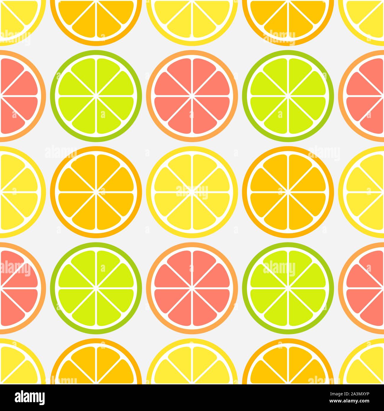 Citrus fruit slices seamless pattern. Vector illustration Stock Vector ...