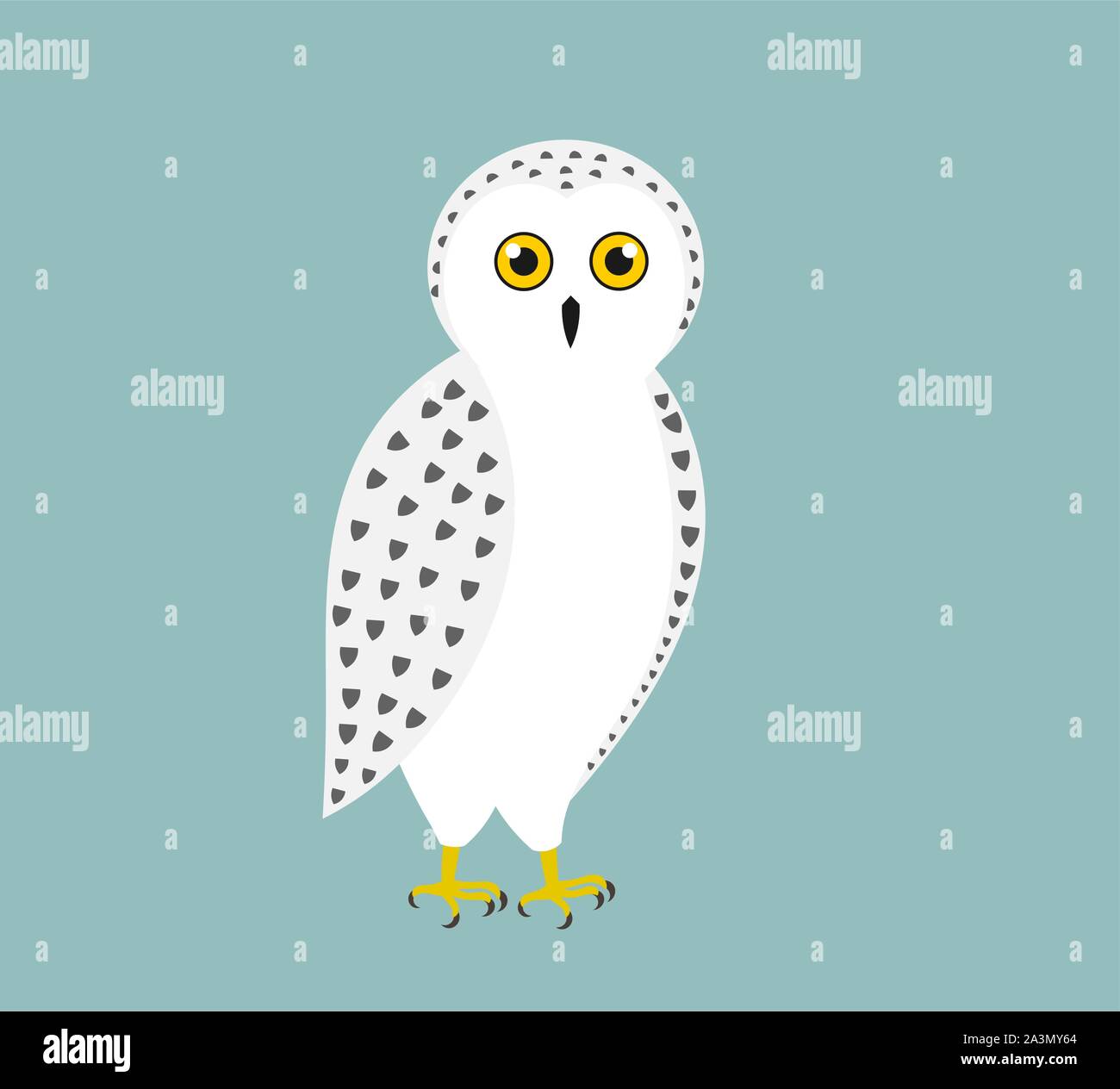 The snowy owl Stock Vector Images - Alamy