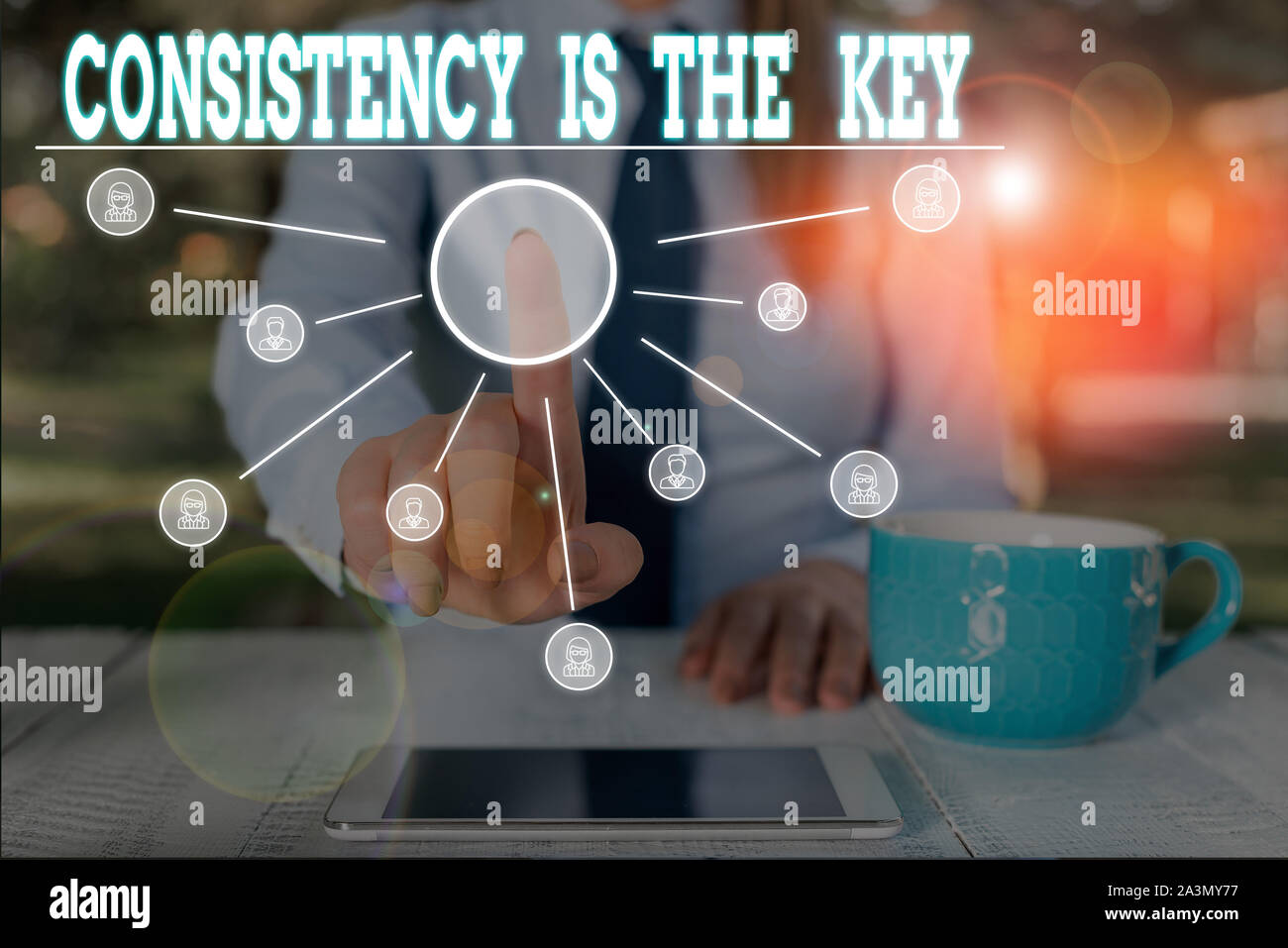 Word writing text Consistency Is The Key. Business photo showcasing ...