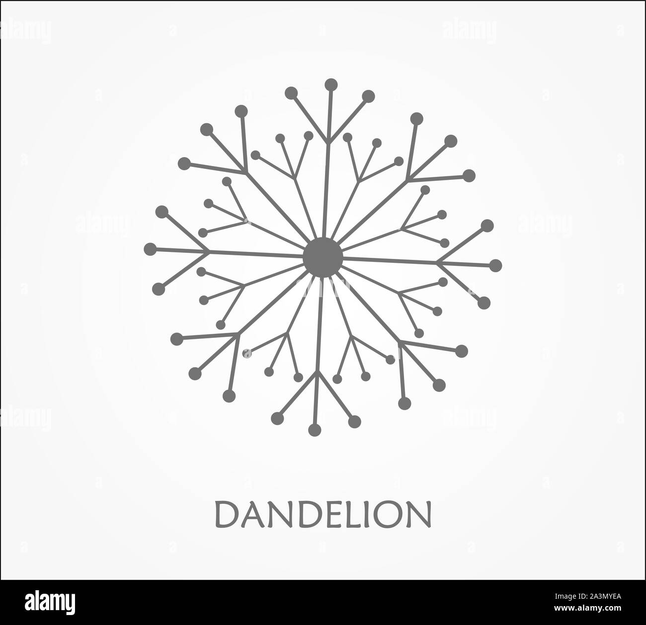 Dandelion flower symbol. Vector illustration Stock Vector Image & Art ...
