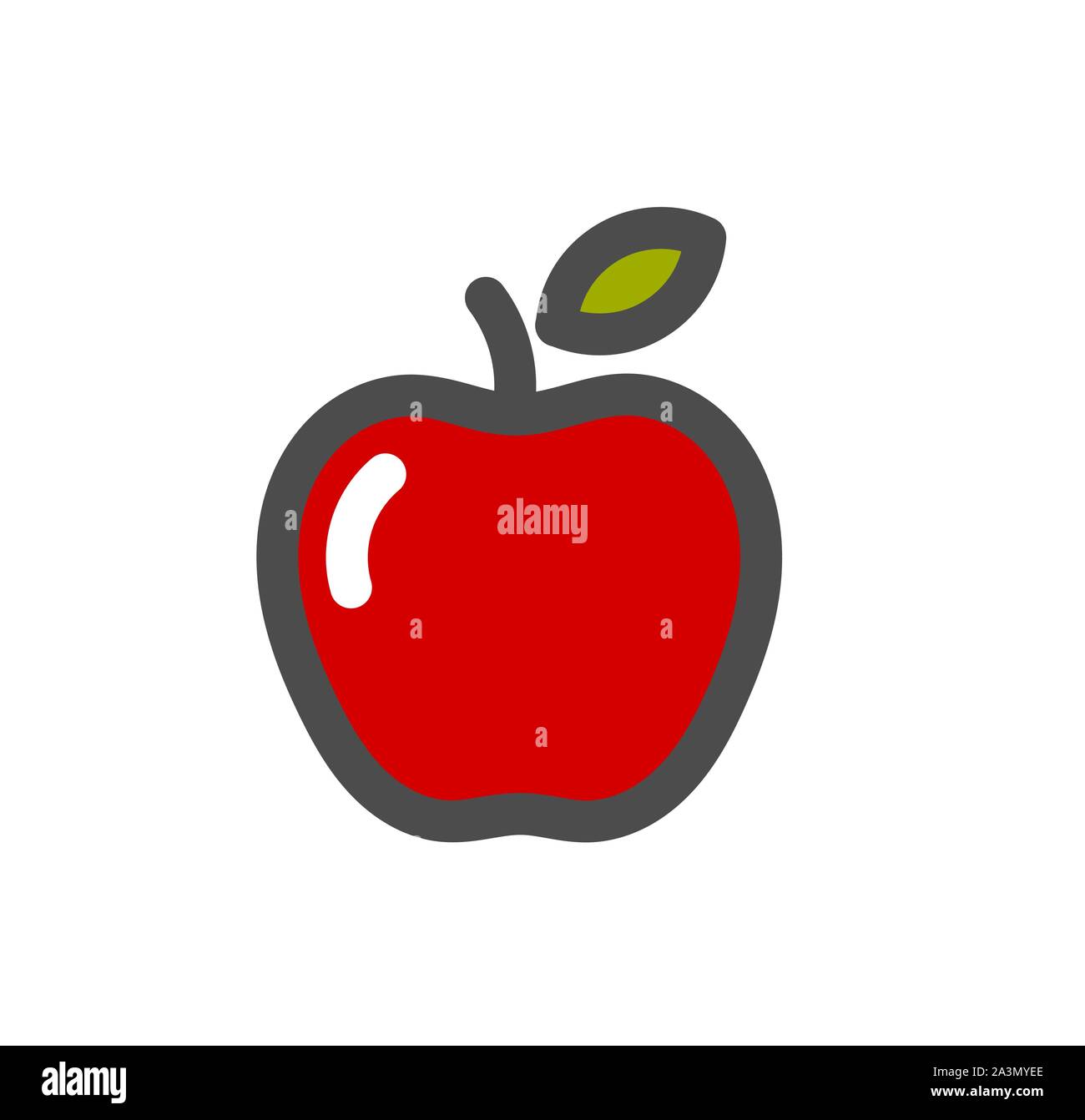 Red apple fruit icon. Vector illustration Stock Vector Image & Art - Alamy