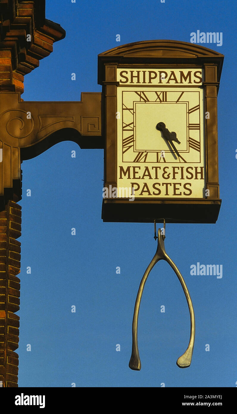 Historical factory clock and sign for Shippams Meat & Fish Pastes ...