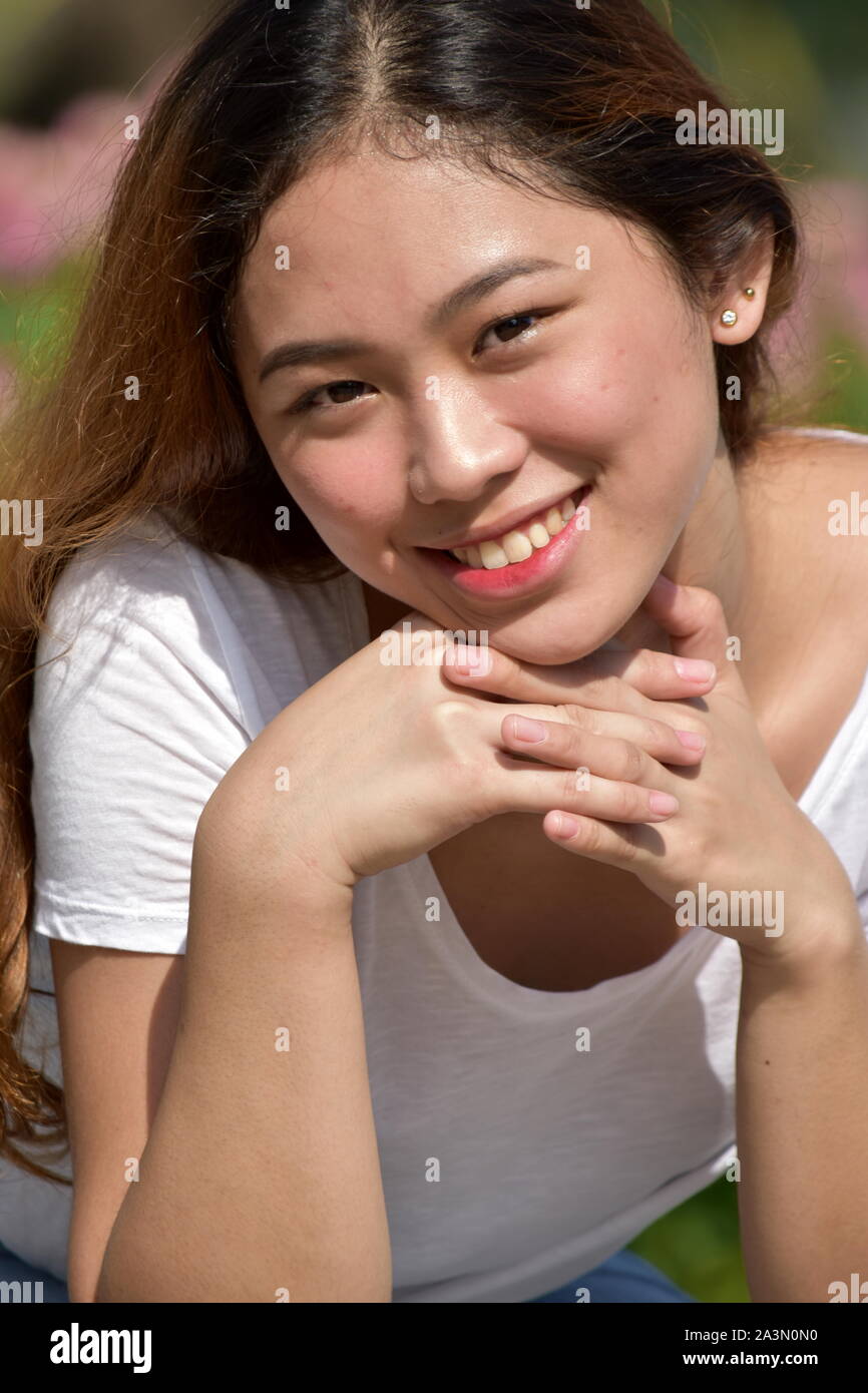 Happy Beautiful Asian Person Stock Photo - Alamy