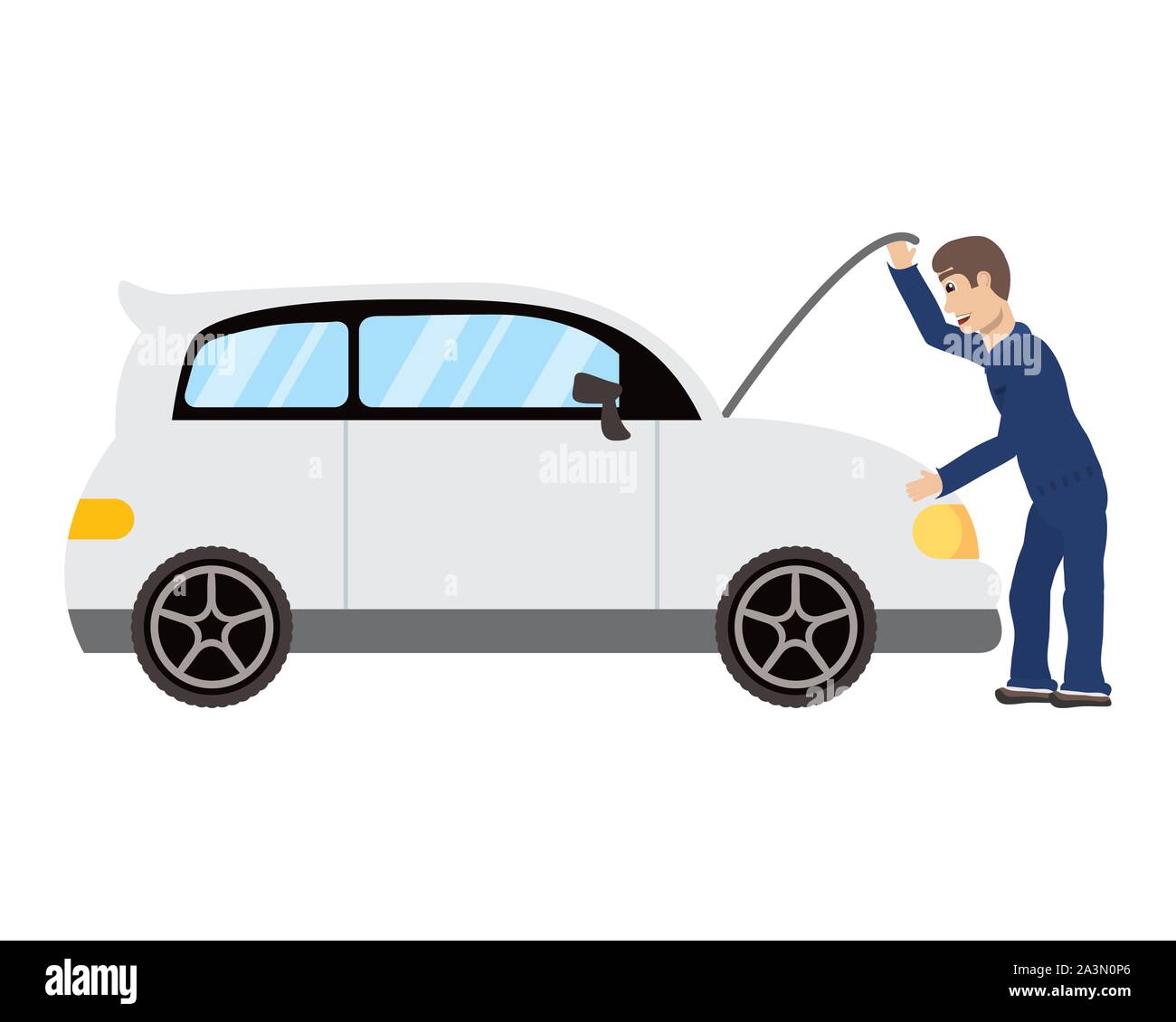 Professional car mechanic working Cut Out Stock Images & Pictures - Alamy