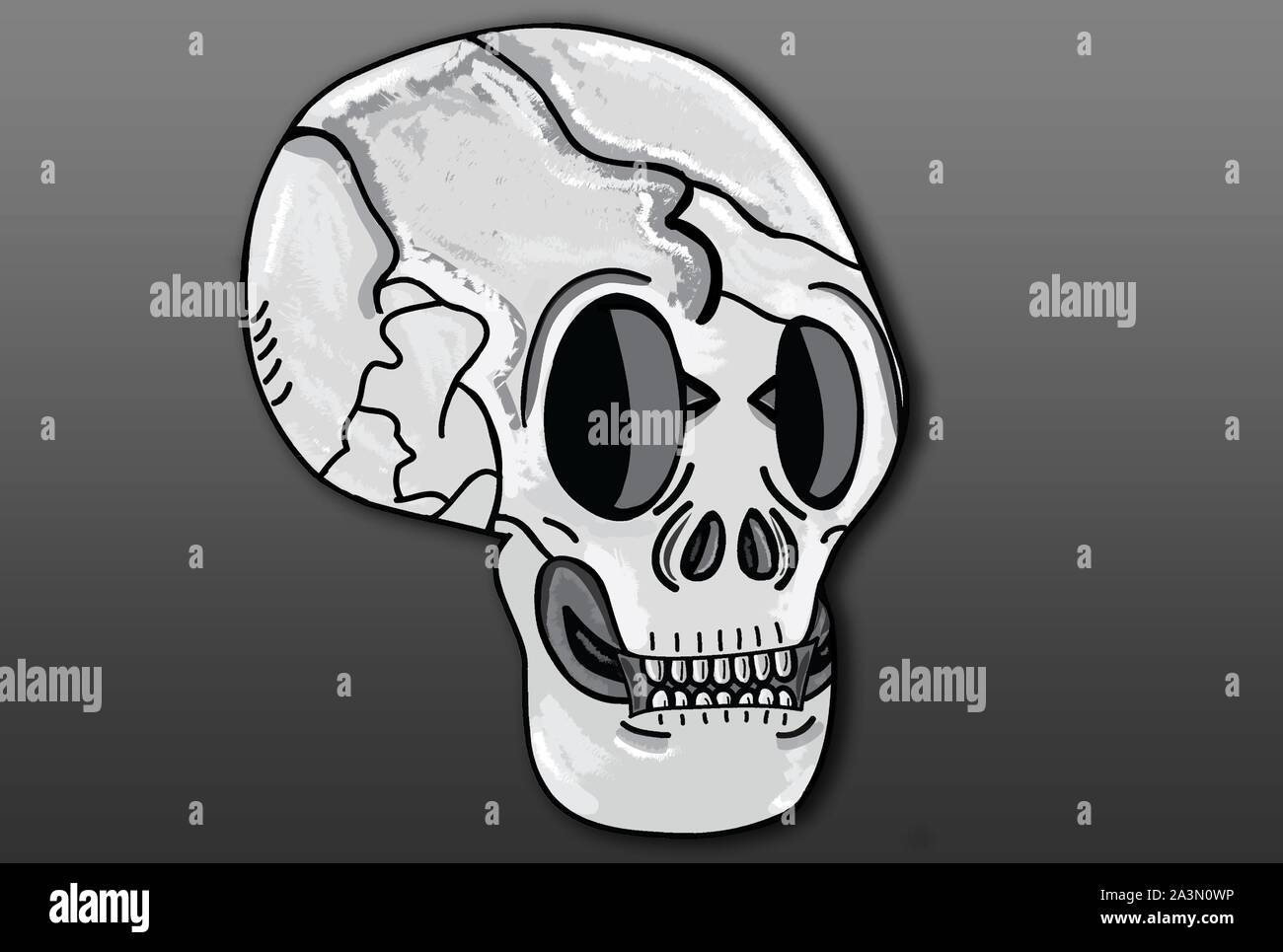 An illustration vector of a skull designed from scratch Stock Vector ...
