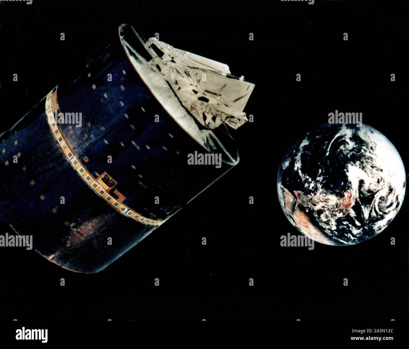 Artist's concept of a NATO III satellite in space Stock Photo - Alamy