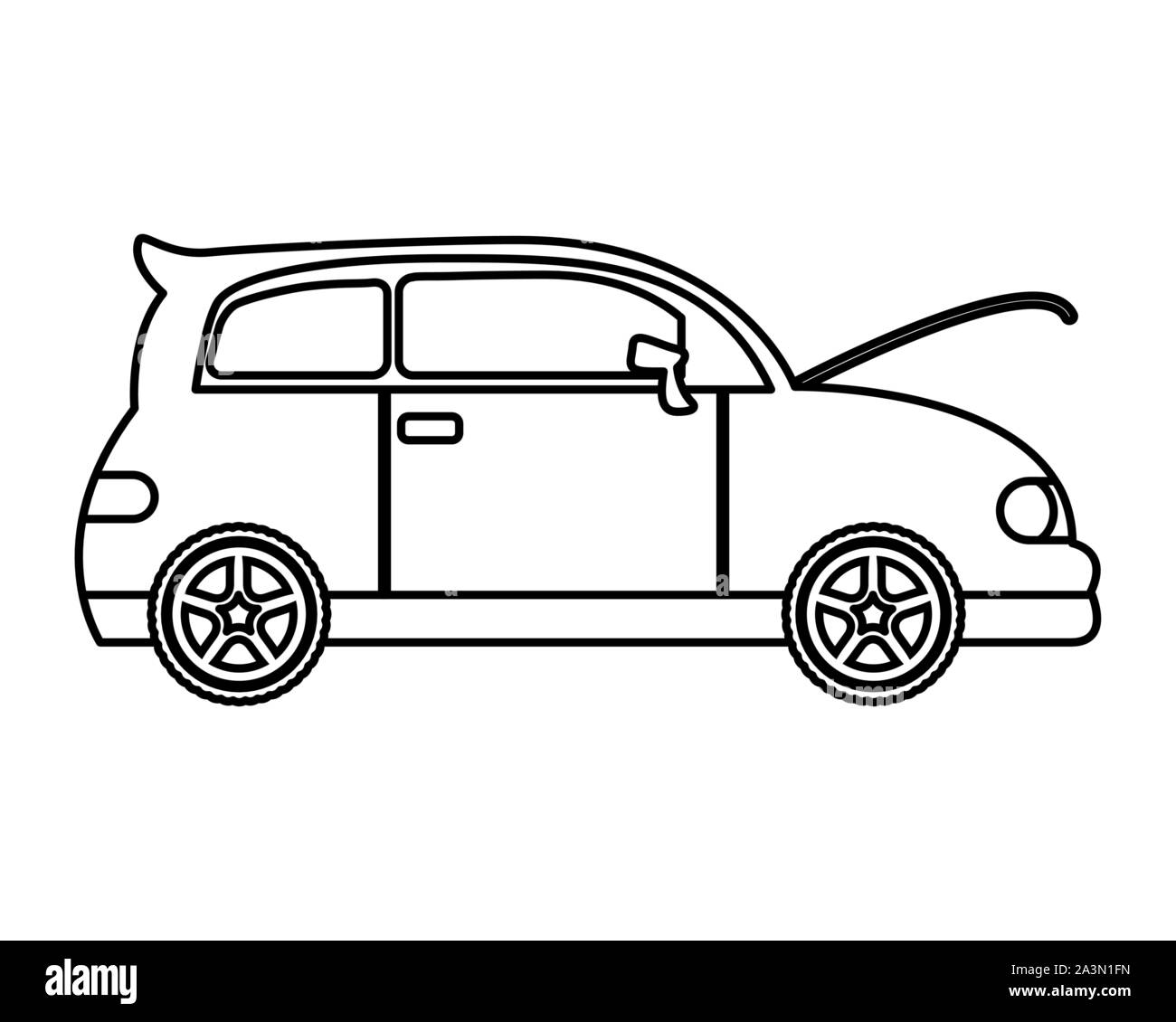 car with open bonnet mechanic icon Stock Vector Image & Art - Alamy