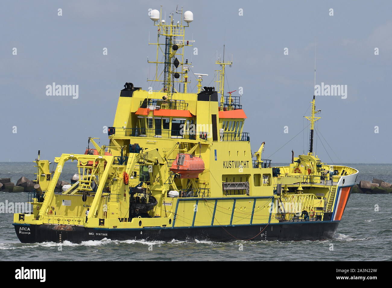 NETHERLANDS COASTGUARD OIL SPILLAGE CLEARANCE VESSEL 'ARCA' Stock Photo ...