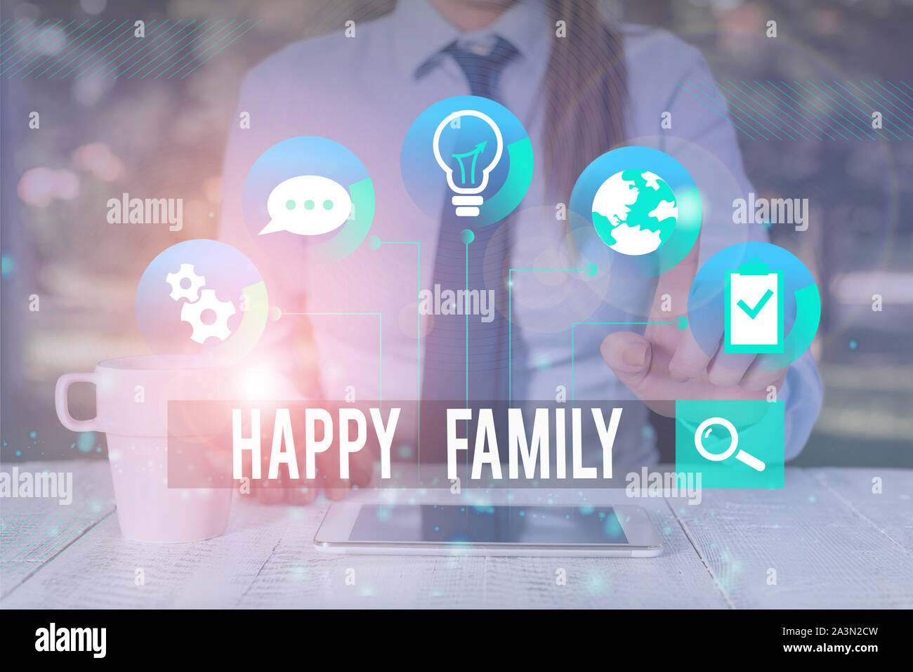 Handwriting text writing Happy Family. Conceptual photo family members ...